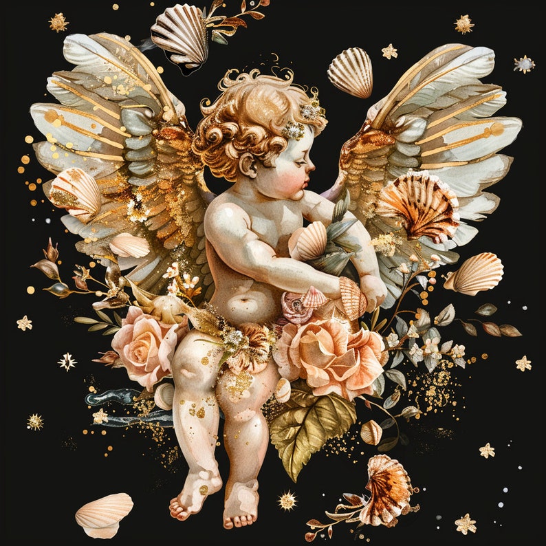 24 Beautiful Little Oceanic Angels and Seashell Babies Esoteric Designs ...