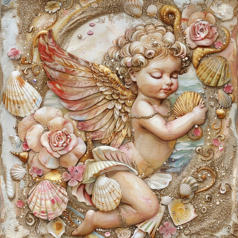 24 Beautiful Little Oceanic Angels and Seashell Babies Esoteric Designs ...
