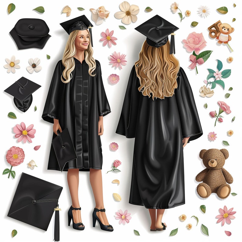 Watercolor Graduation Png/ Graduation Cap/ Graduation Clipart ...