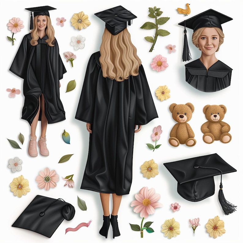 Watercolor Graduation Png/ Graduation Cap/ Graduation Clipart ...