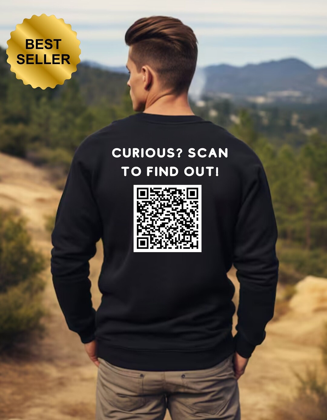 Special Qr Code Hoodie, Custom Qr Sweatshirt, Unique QR Code Sweatshirt ...