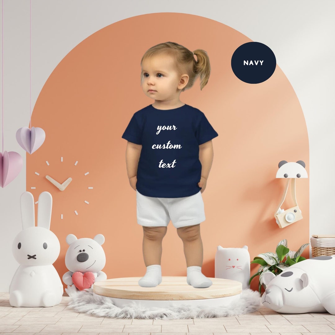 Custom Baby Shirt With Your Text & Logo Personalized Toddler Tee Unique Baby Gift Custom Name ...