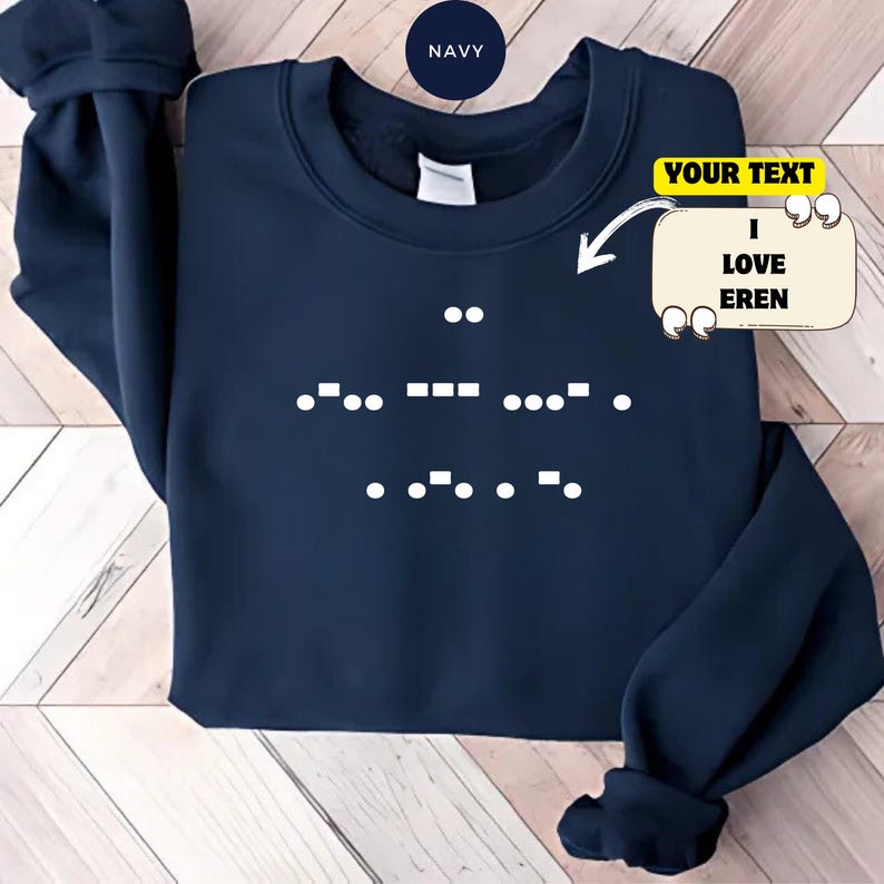 Custom Morse Code Sweatshirt-personalized Hidden Message Unisex Sweatshirt-unique Christmas Gift ...
