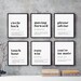 Funny Work Definition 01 Set of 6 Digital Wall Art Prints, Minimalist ...