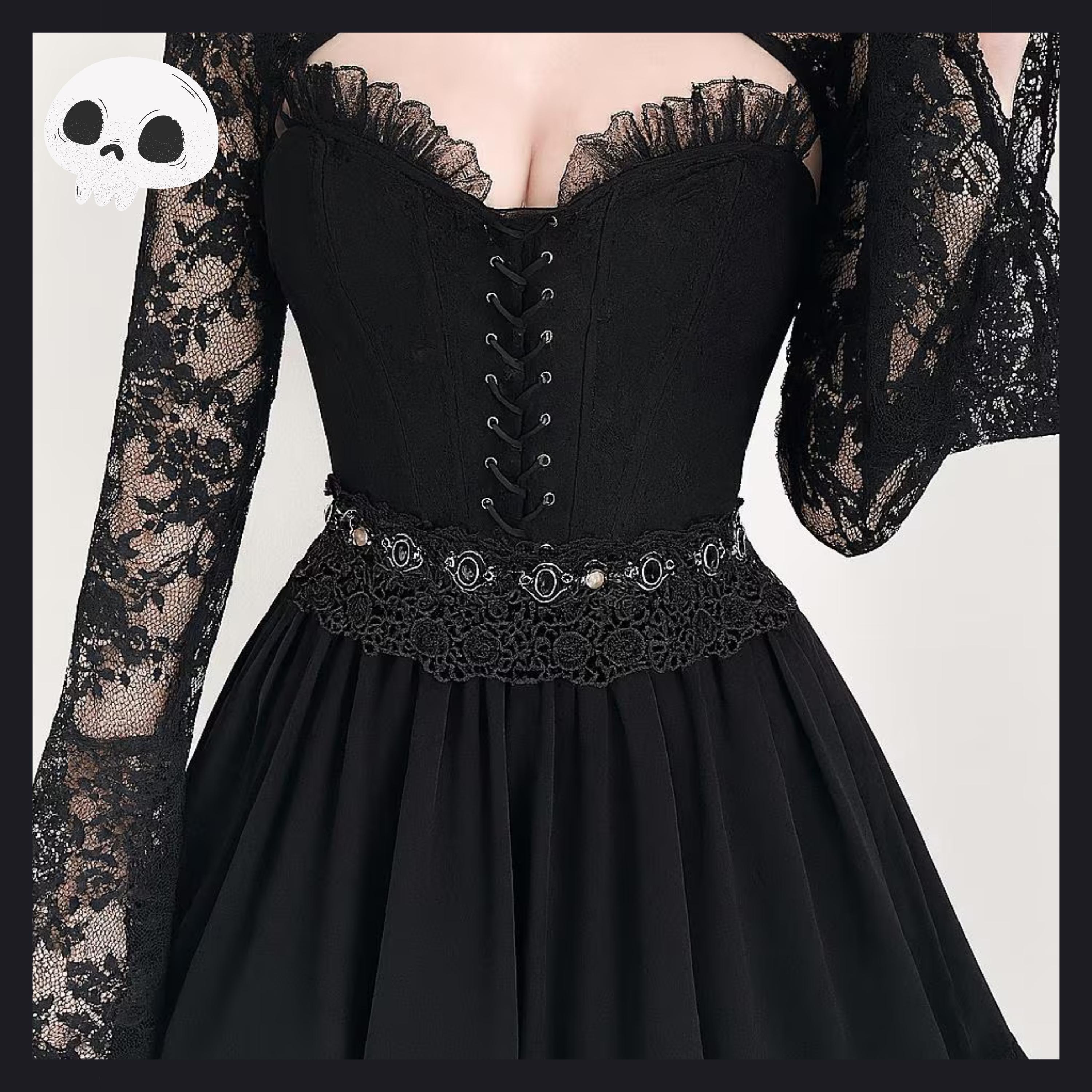 Gothic Black Bolero Lace Emo Sheer Goth Collar See Through, Lingerie ...