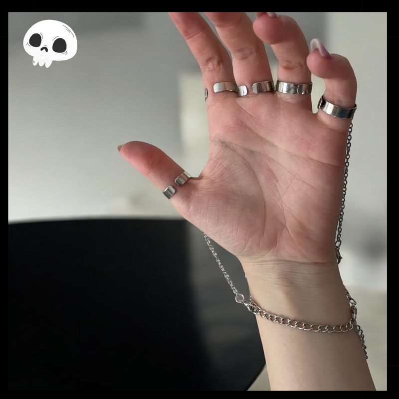 Gothic Hand Chain - Etsy