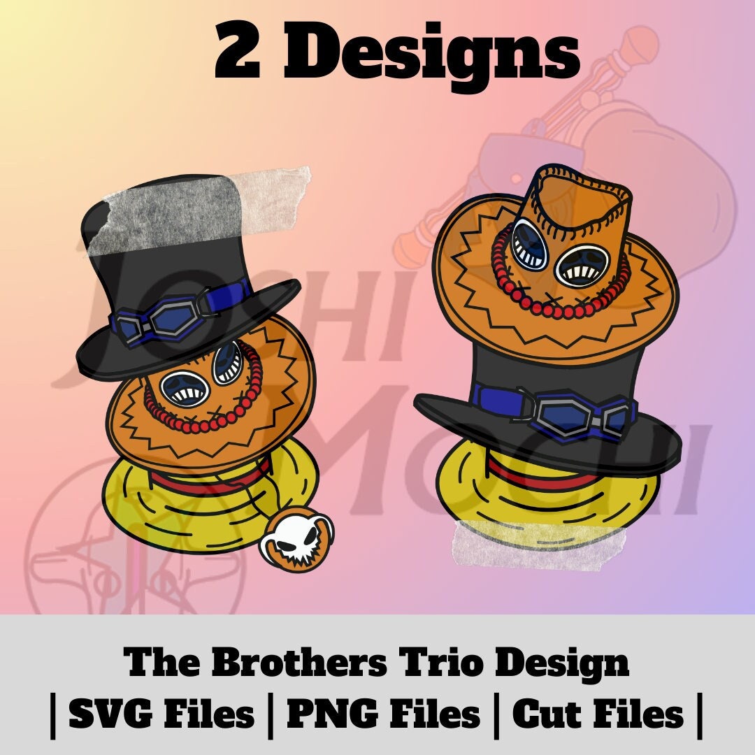 One Piece Brothers Trio SVG & PNG Designs Sticker Shirt Perfect for ...