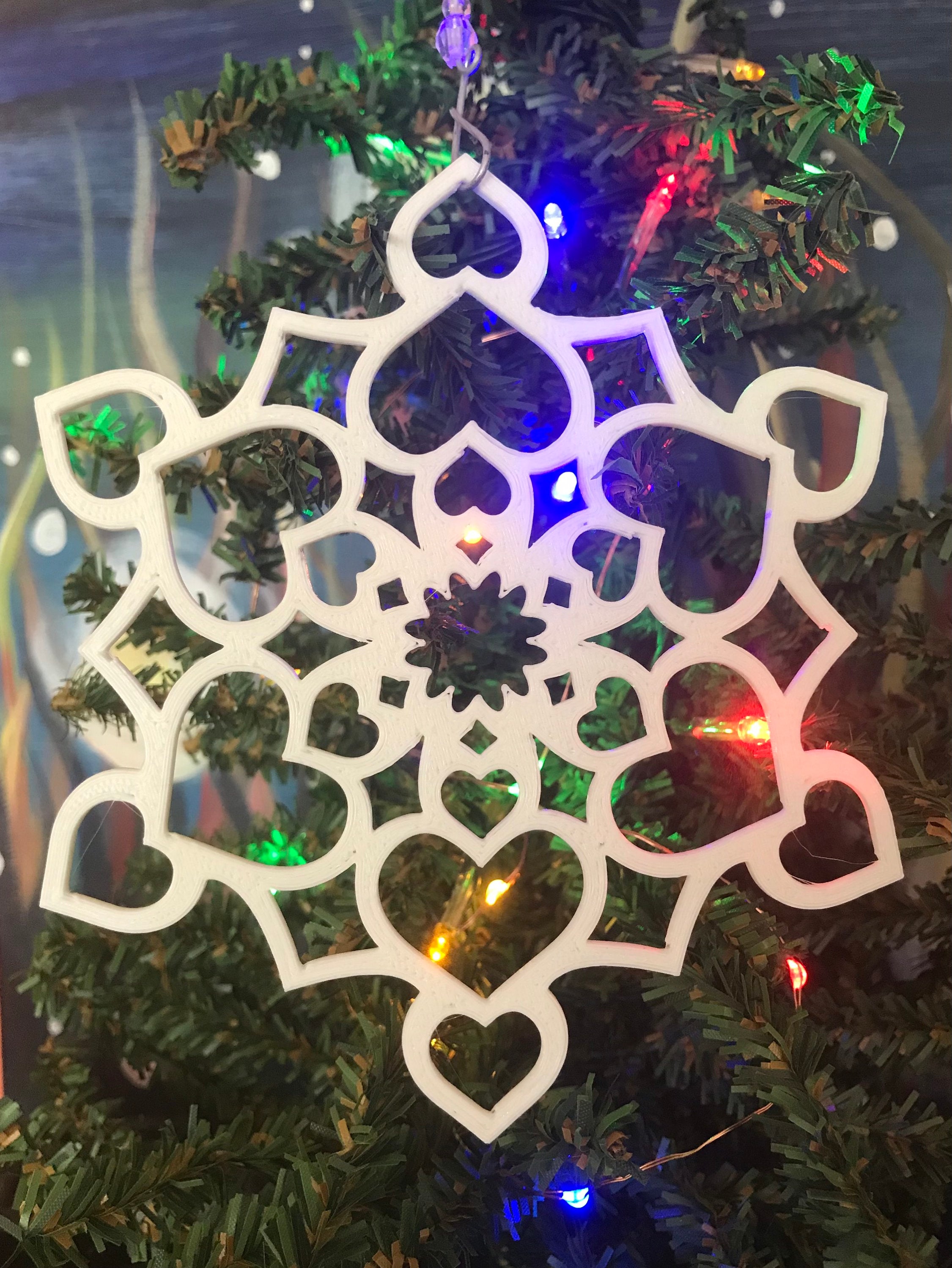 Heart Snowflake - Etsy