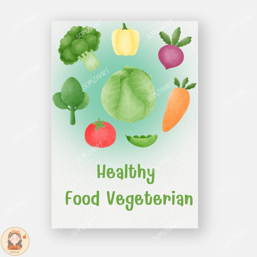 Cute Vegetable Clipart, Digital Download, Watercolor Vegetable, Garden ...