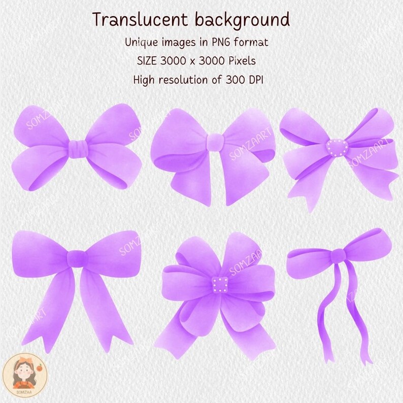 Watercolor Pastel Purple Bows Clipart PNG Pastel Ribbon Bow, Silk Bow ...