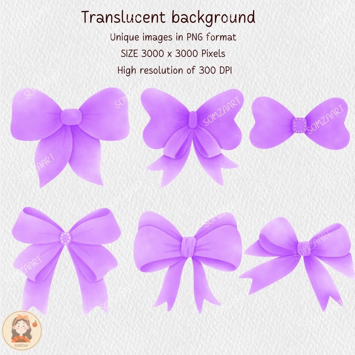 Watercolor Pastel Purple Bows Clipart PNG Pastel Ribbon Bow, Silk Bow ...