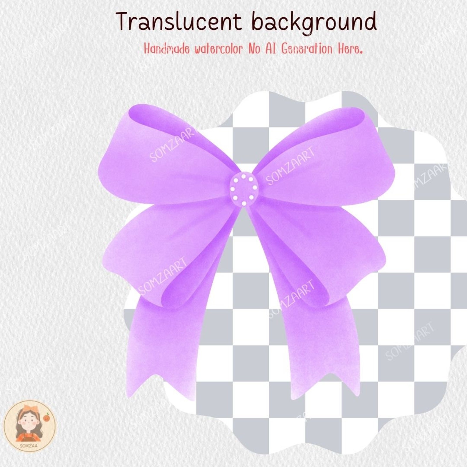 Watercolor Pastel Purple Bows Clipart PNG Pastel Ribbon Bow, Silk Bow ...