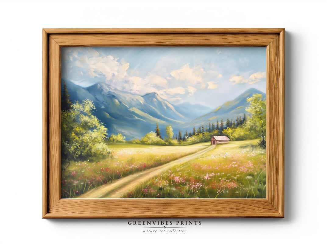 Countryside Landscape, Printable Art, Printable Landscape Art ...