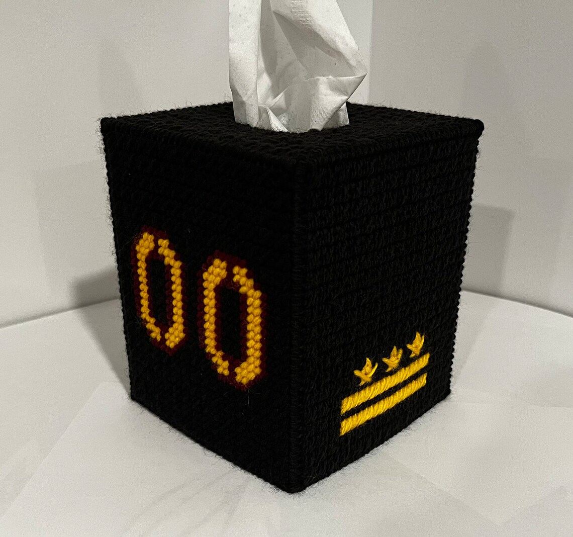 Washington Commanders Style Tissue Box Cover Plastic Canvas Alternate ...