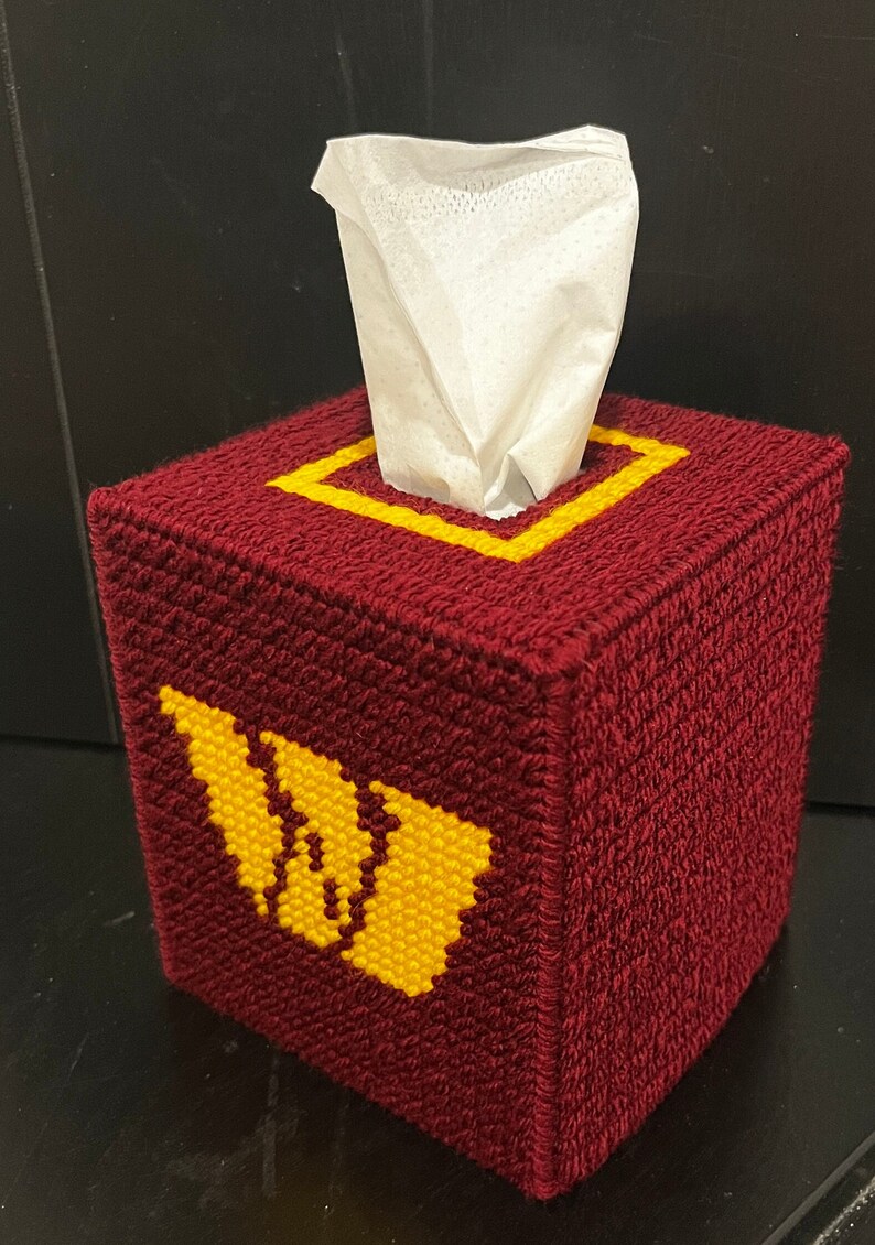 Washington Commanders Helmet Style Tissue Box Cover Plastic Canvas - Etsy
