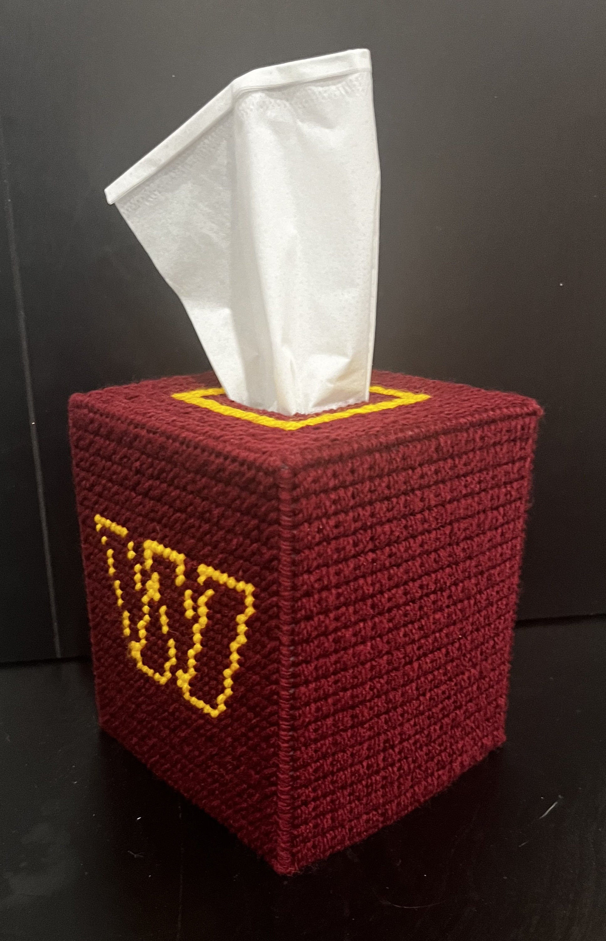 Washington Commanders Style Tissue Box Cover Plastic Canvas - Etsy