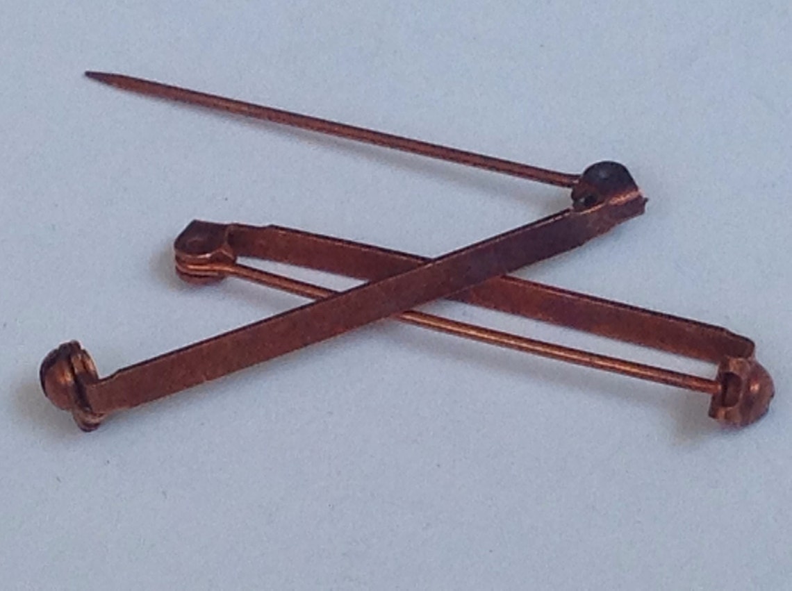 6 Vintage Copper Pins - Etsy