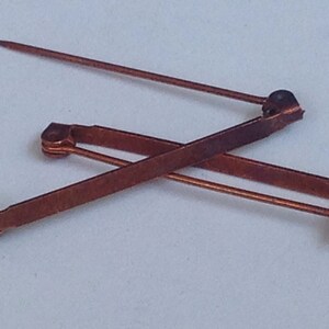 6 Vintage Copper Pins - Etsy