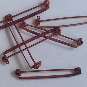 6 Vintage Copper Pins - Etsy