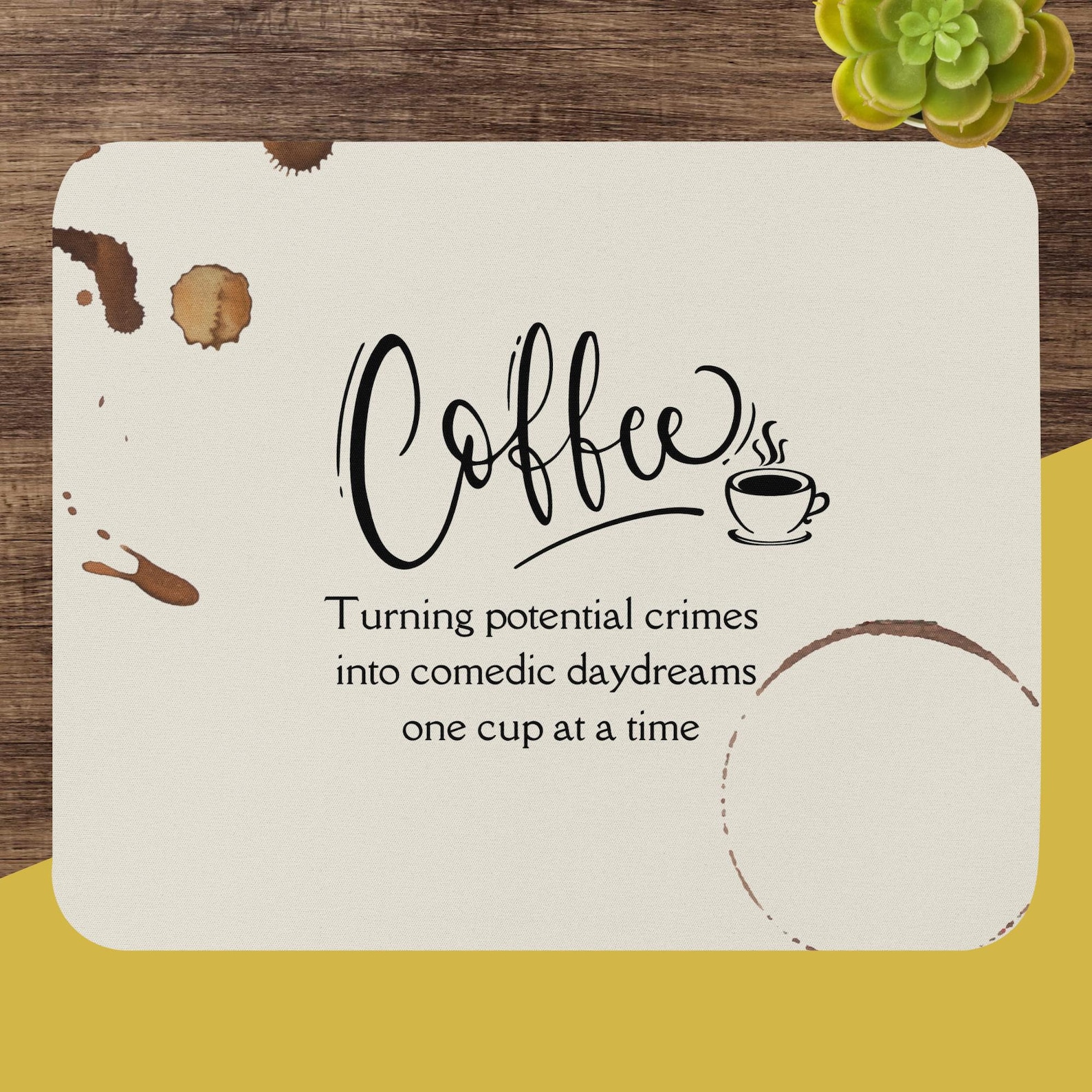 Mouse Pad "coffee Daydreams" . Office, Den, Desk, Funny, Humor, Witty ...