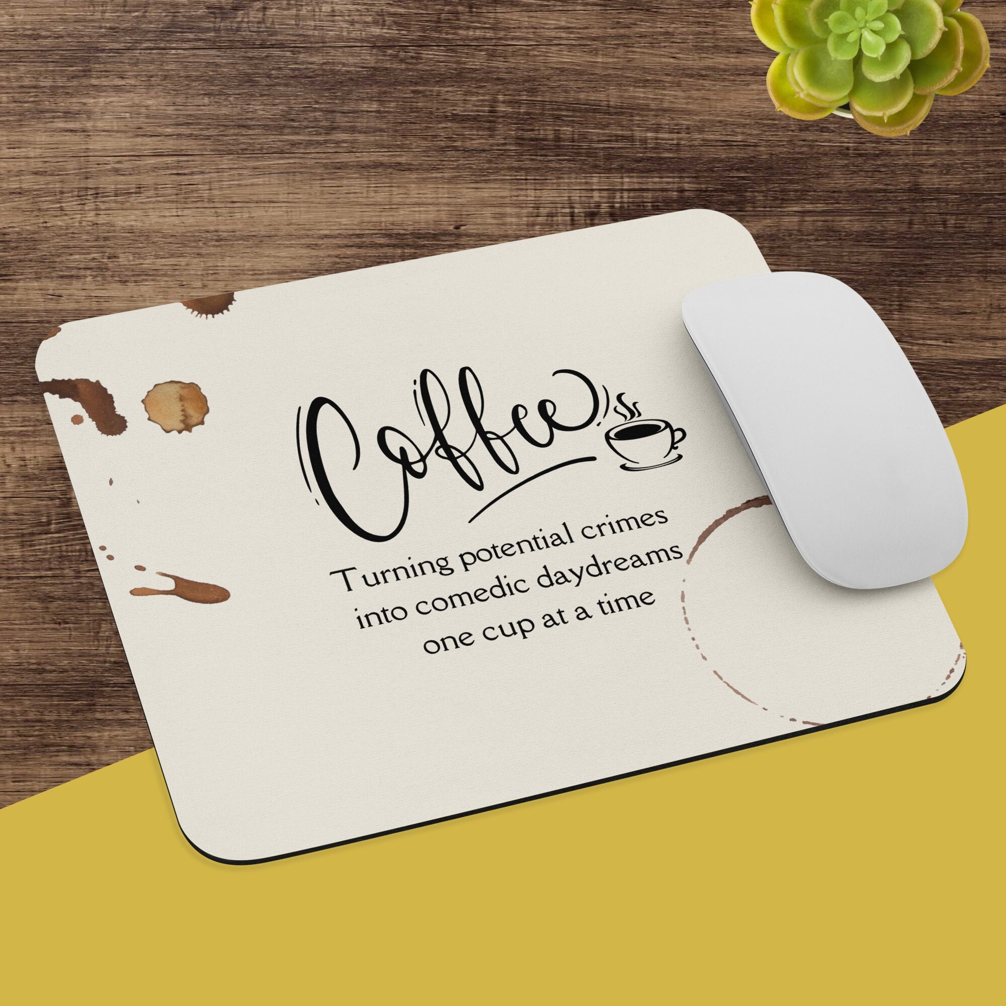 Mouse Pad "coffee Daydreams" . Office, Den, Desk, Funny, Humor, Witty ...