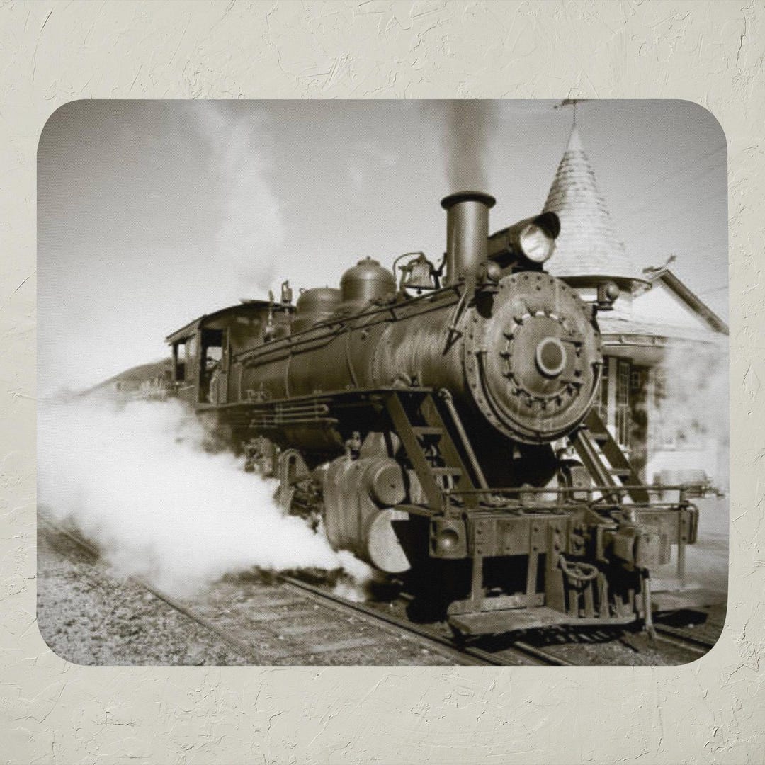 Steam Engine Train Mouse Pad, Rustic Farmhouse Decor - Etsy