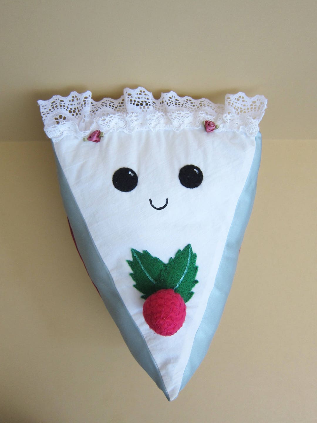 Raspberry Cake Plush Pillow: Kawaii Food Decor - Etsy