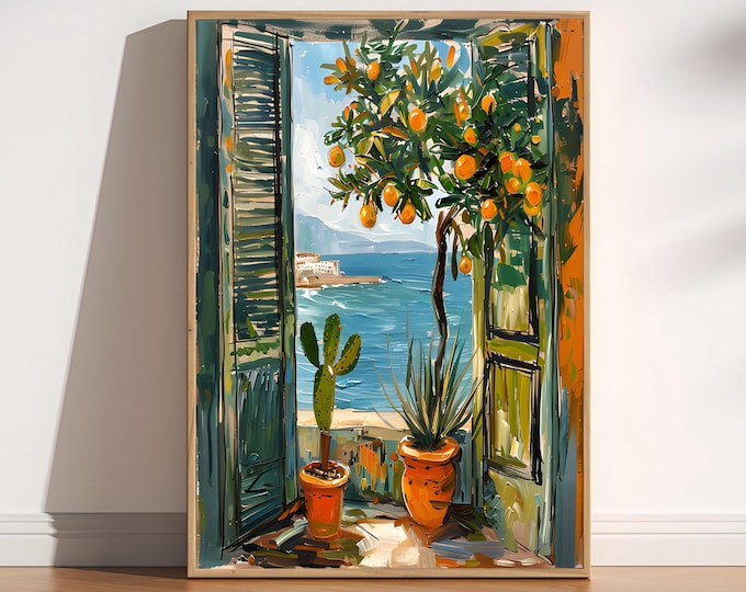 Henri Matisse Open Window, Colorful Abstract Coastal Art, Impressionist ...