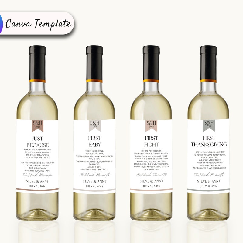 Milestone Wine Label - Etsy