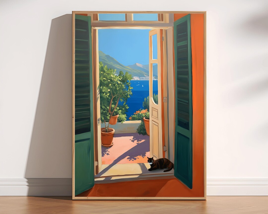 Henri Matisse Cat, Cat by the Window Wall Art, Open Window Amalfi View ...