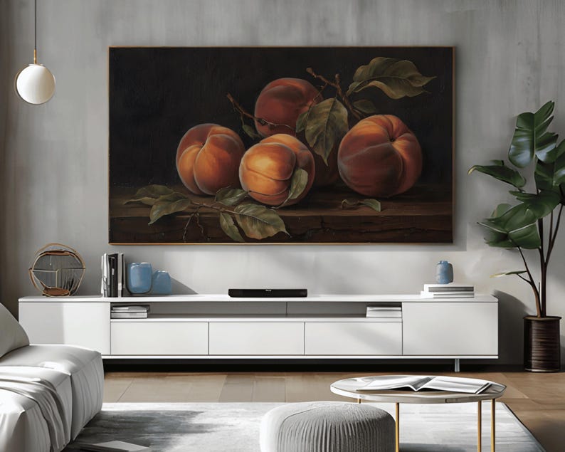 Still Life Frame TV Art, Fruits Oil Painting, Samsung Tv Frame Art ...