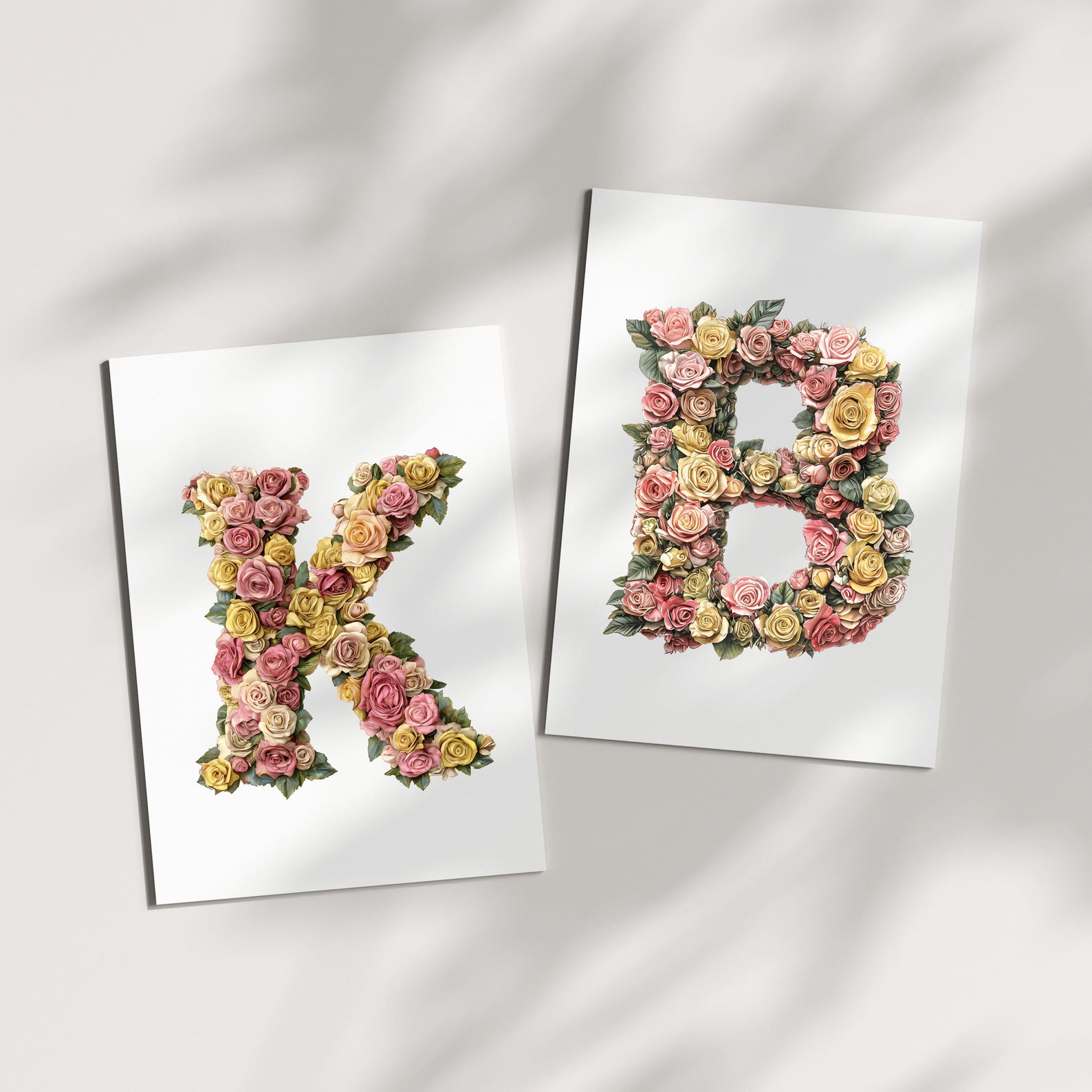 Watercolor Alphabet Clipart, Pastel Floral Alphabet, Floral Letters ...