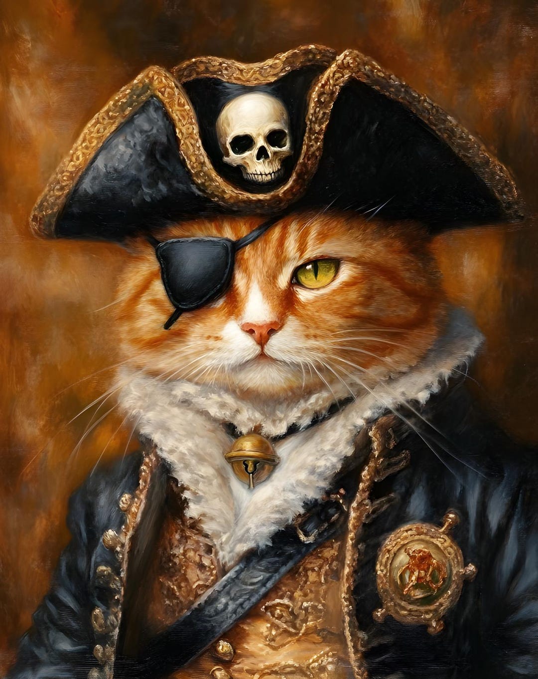 Royal Cat Portrait, Fancy Pet Portrait, Whimsical Pet Painting, Royal ...