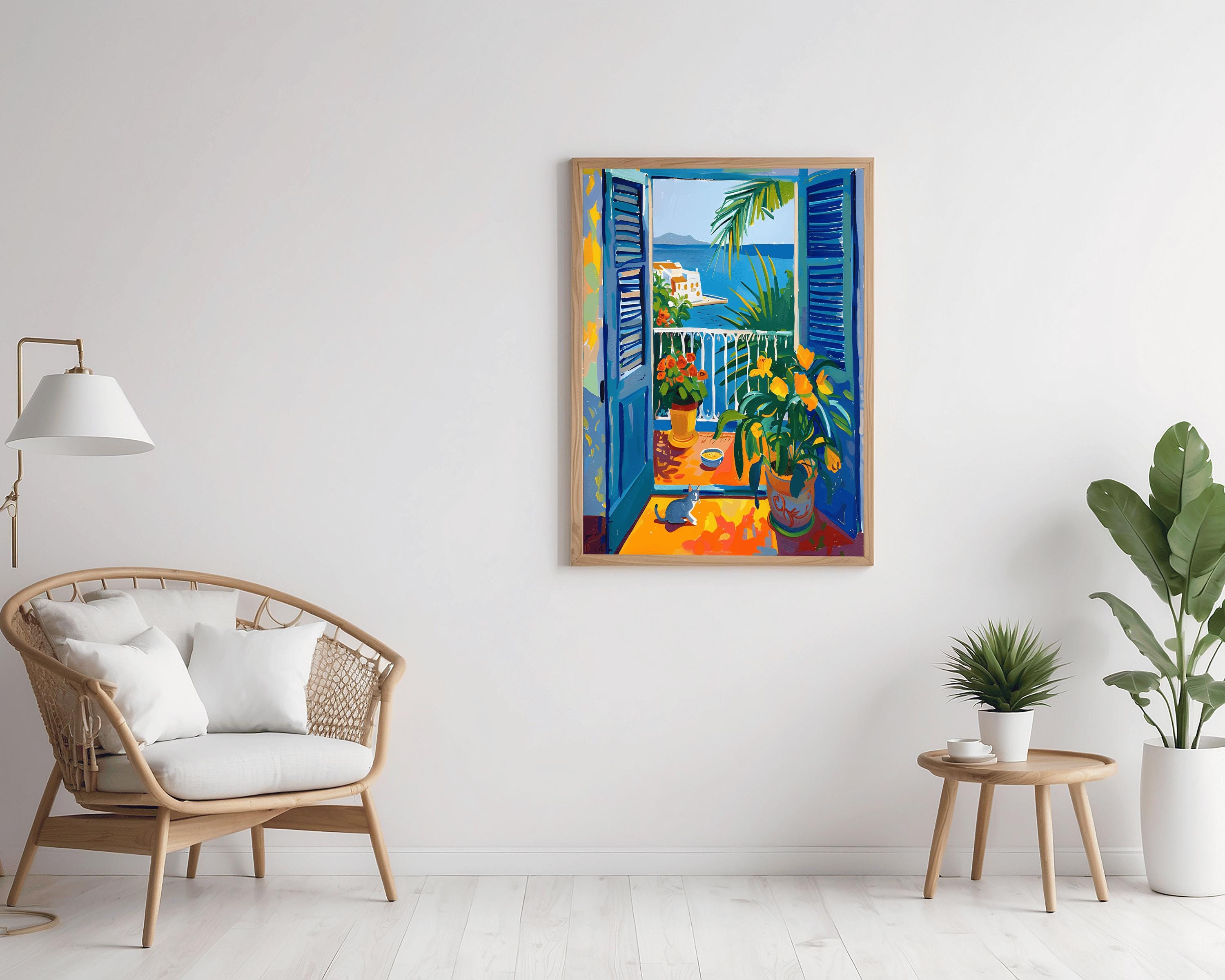 Henri Matisse Cat Print, Amalfi Coast Italy Art, Cat by the Window Art ...
