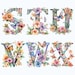Watercolor Alphabet Clipart, Alphabet Digital Print, Elegant Letter ...