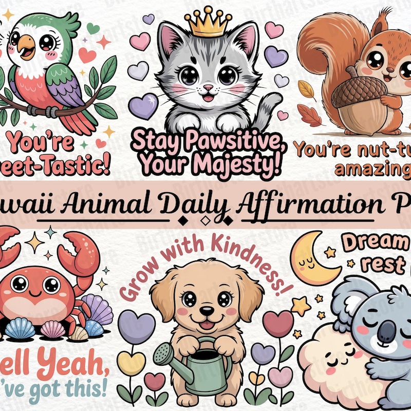 Kawaii Affirmation Png - Etsy UK
