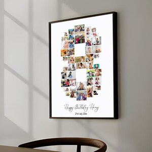 Birthday Number Photo Collage, 8th Birthday Memory Collage, Custom ...