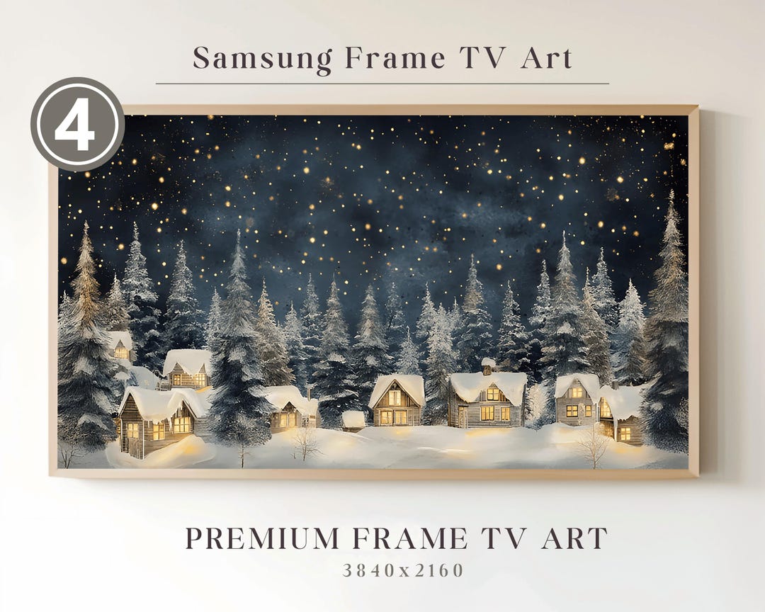 Christmas Frame TV, Samsung Frame TV Art, Festive Tv Art, Watercolor ...