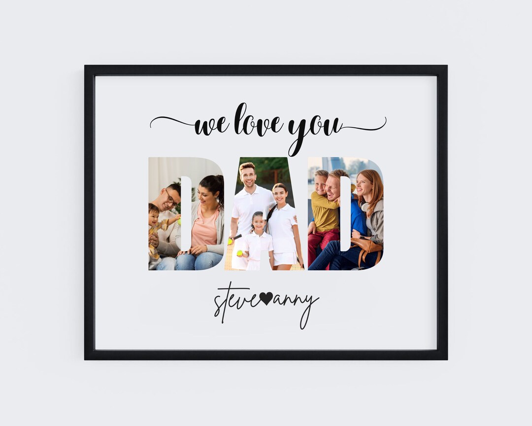 Papa Photo Frame, Best Papa Photo Collage, Personalized Daddy Frame ...