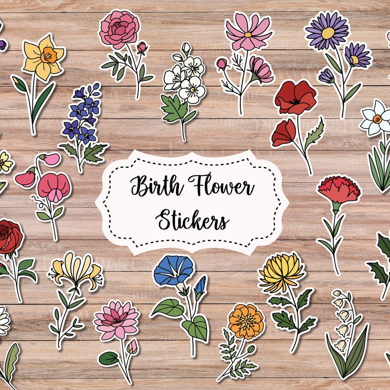 Flower Stickers - Etsy