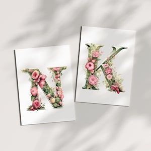 Pastel Alphabet Png, Boho Alphabet Clipart, Pink-themed Alphabet Design ...