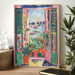 Open Window Henri Matisse Print, Vintage Matisse Art Poster, Retro ...