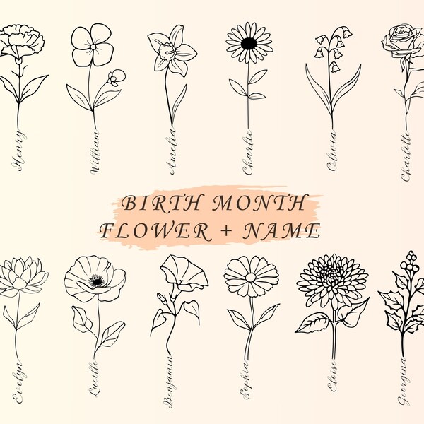 Flower Monogram - Etsy