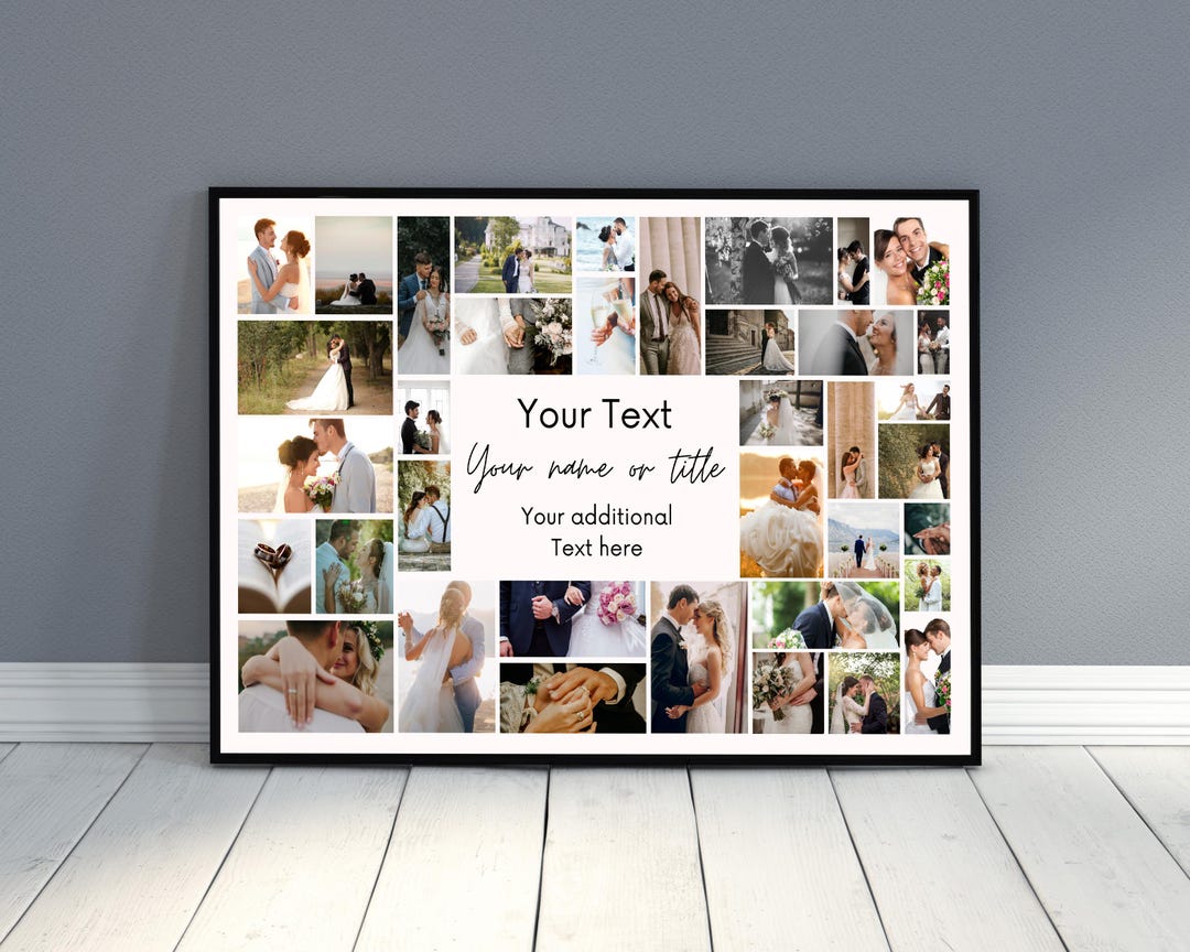 Photo Collage Poster, Personalized Photo Collage Gift, Memorial Collage ...