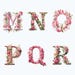 Pastel Alphabet Png, Boho Alphabet Clipart, Pink-themed Alphabet Design ...
