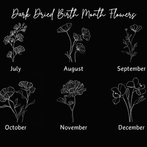 Personalized Birth Flower Print, Custom Botanical Wall Art, Birth Month ...