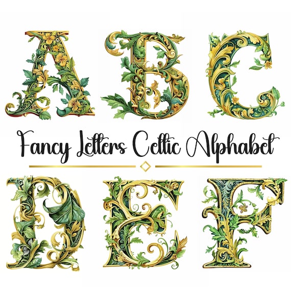 Celtic Calligraphy Letters