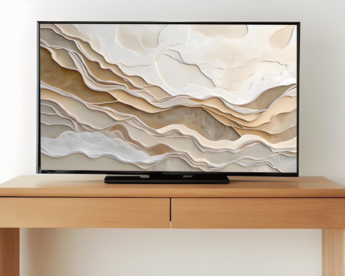 Neutral Abstract Frame TV Art Set, Samsung Frame TV Digital Collection ...