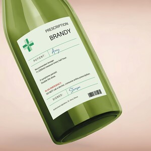 Custom Prescription Wine Bottle Label, Personalized Funny Novelty ...