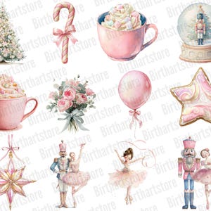 Pink Nutcracker Clipart, Nutcracker Clip Art Bundle, Pink Watercolor ...